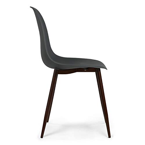 Poly and Bark Landon Sculpted Dining Chair in Smoke Gray (Set of 4)