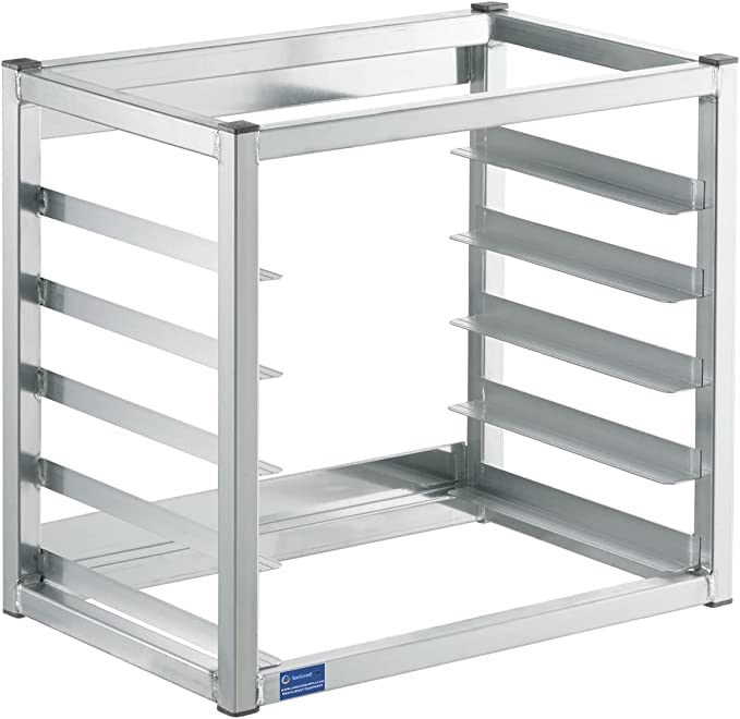 Express KitchQuip Aluminum Wall Mounted Sheet Bun Pan Rack Holds 5 Pans 21″ x 13″ x 18″ - NSF Certified