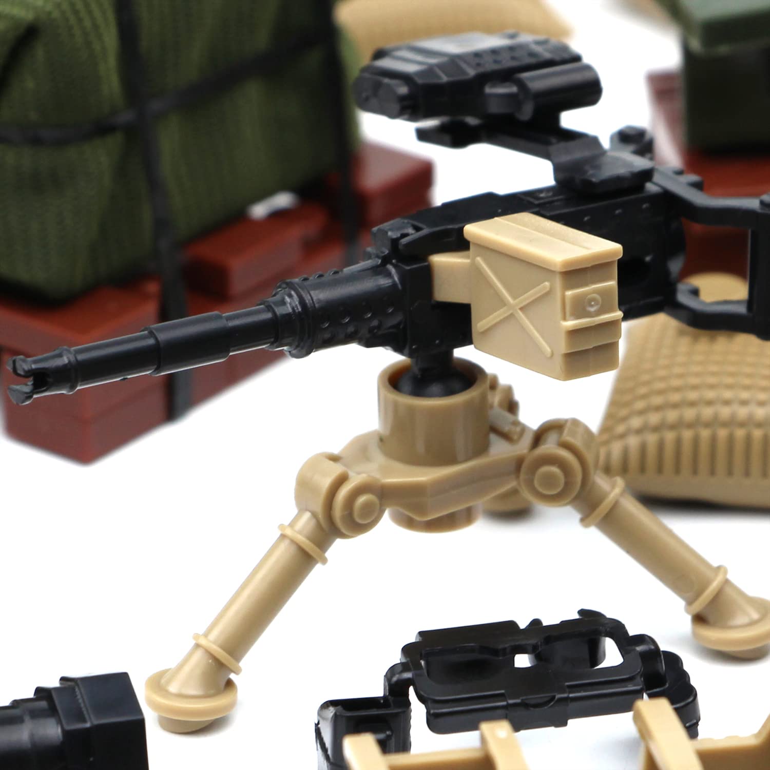 Feleph Weapons Pack Military Toy Set Building Blocks Model for Soldier Figures, Army Equipment Gear Kit Pieces and Parts Accessories Compatible with Major Brand