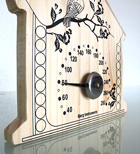 Bjerg Instruments Sauna Thermometer Temperature Measurement Device for Sauna Room