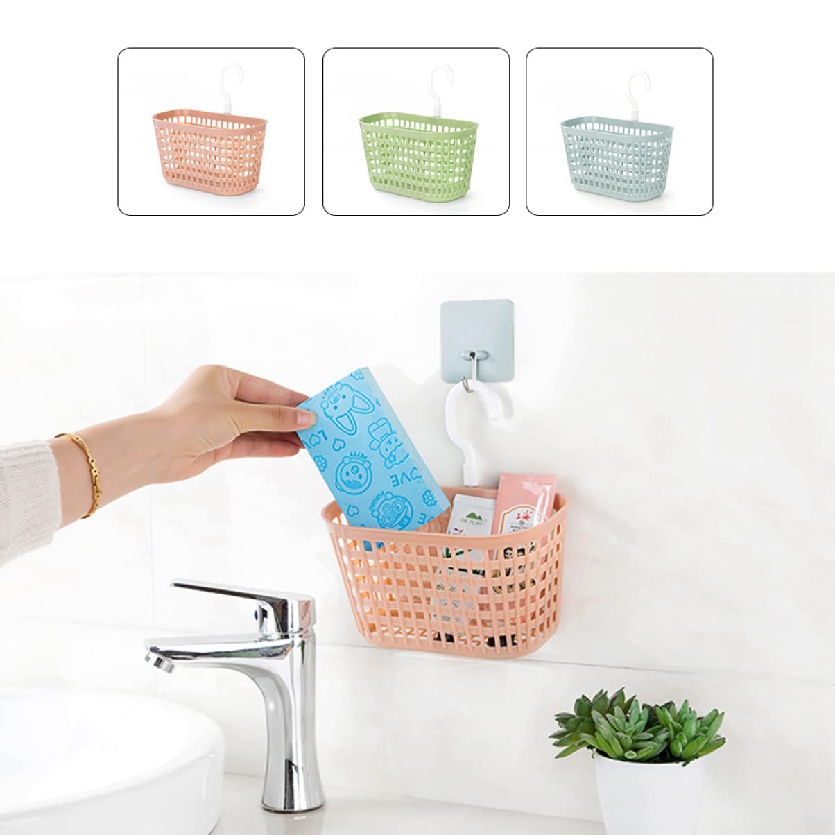 Cabilock Shower Organizer Hanging Shower Storage Shower Shampoo Holder Toiletry Bag Bin Hanging Shower Basket Bathroom Tote Sink Candy Kitchen Storage Organizer Cart Take a Bath