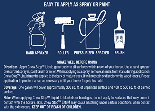 Farnam 272582 Chew Stop Liquid Chewing Deterrent for Horses, 64 oz