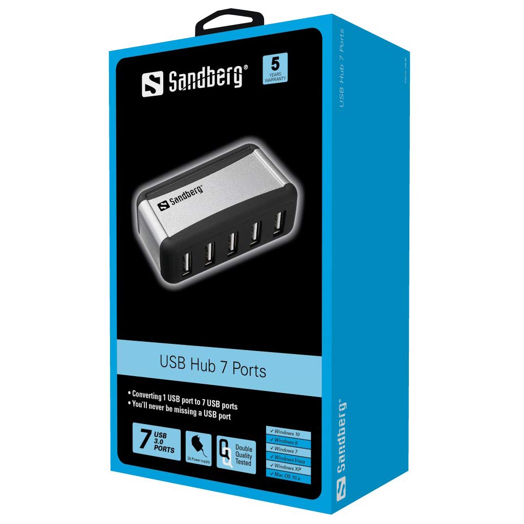 Sandberg USB Hub AluGear (7 Ports), Other
