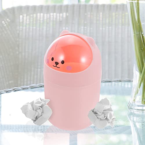 Cabilock Slim Desk Slim Desk Desktop Mini Trash Can with Lid Wastebasket Small Tabletop Paper Garbage Rubbish Bin with Lids Countertop Trash Container for Home Office Car Trash Cans Car Trash Cans