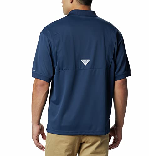 Columbia Men's PFG Perfect Cast Polo Shirt, Breathable, UV Protection Collegiate Navy