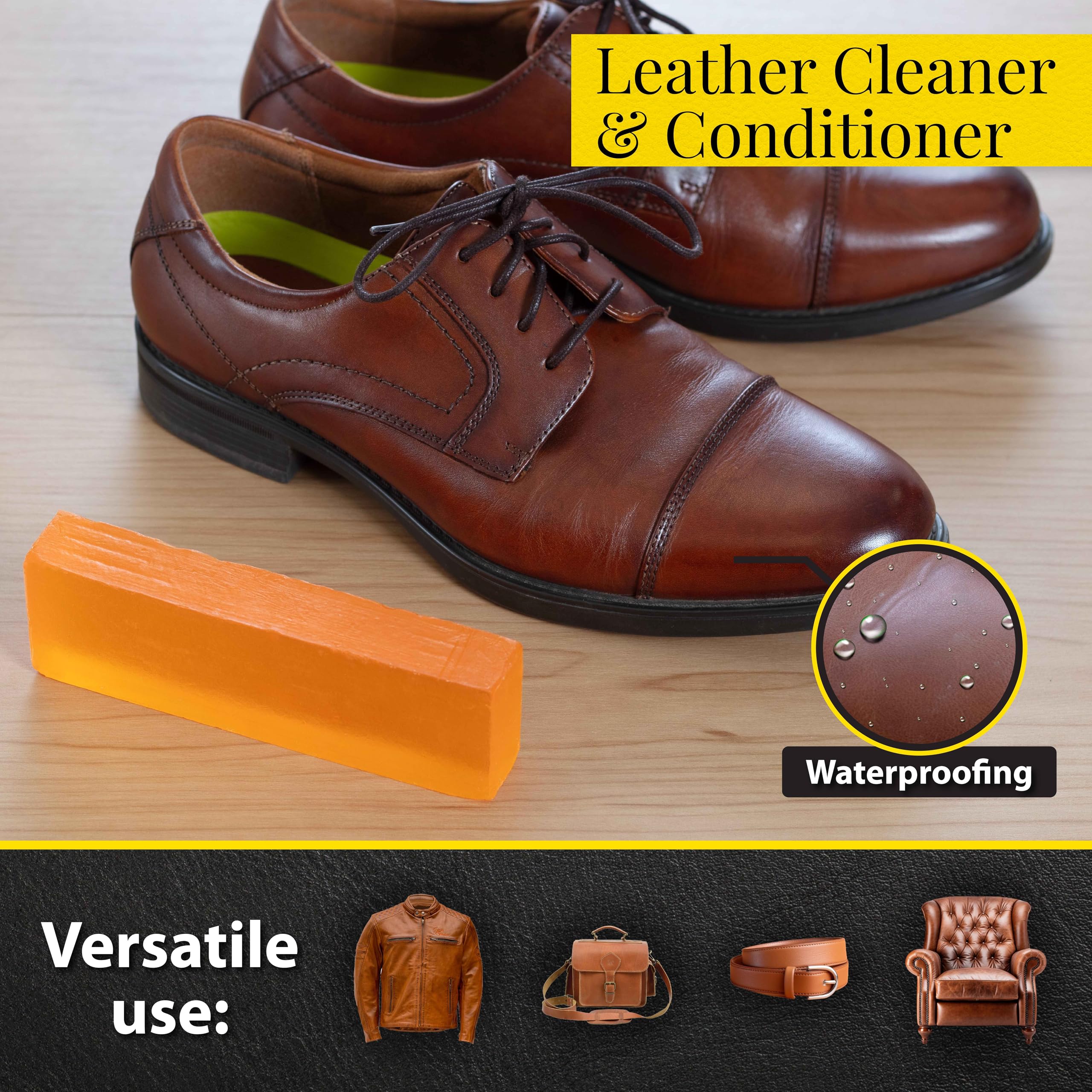 Fiebing's Glycerin Saddle Soap Bar (7 ounce) - Preserve, Restore, Condition & Clean Leather Saddlery, Riding Boots & More - Cleans without Drying, Staining or Discoloring