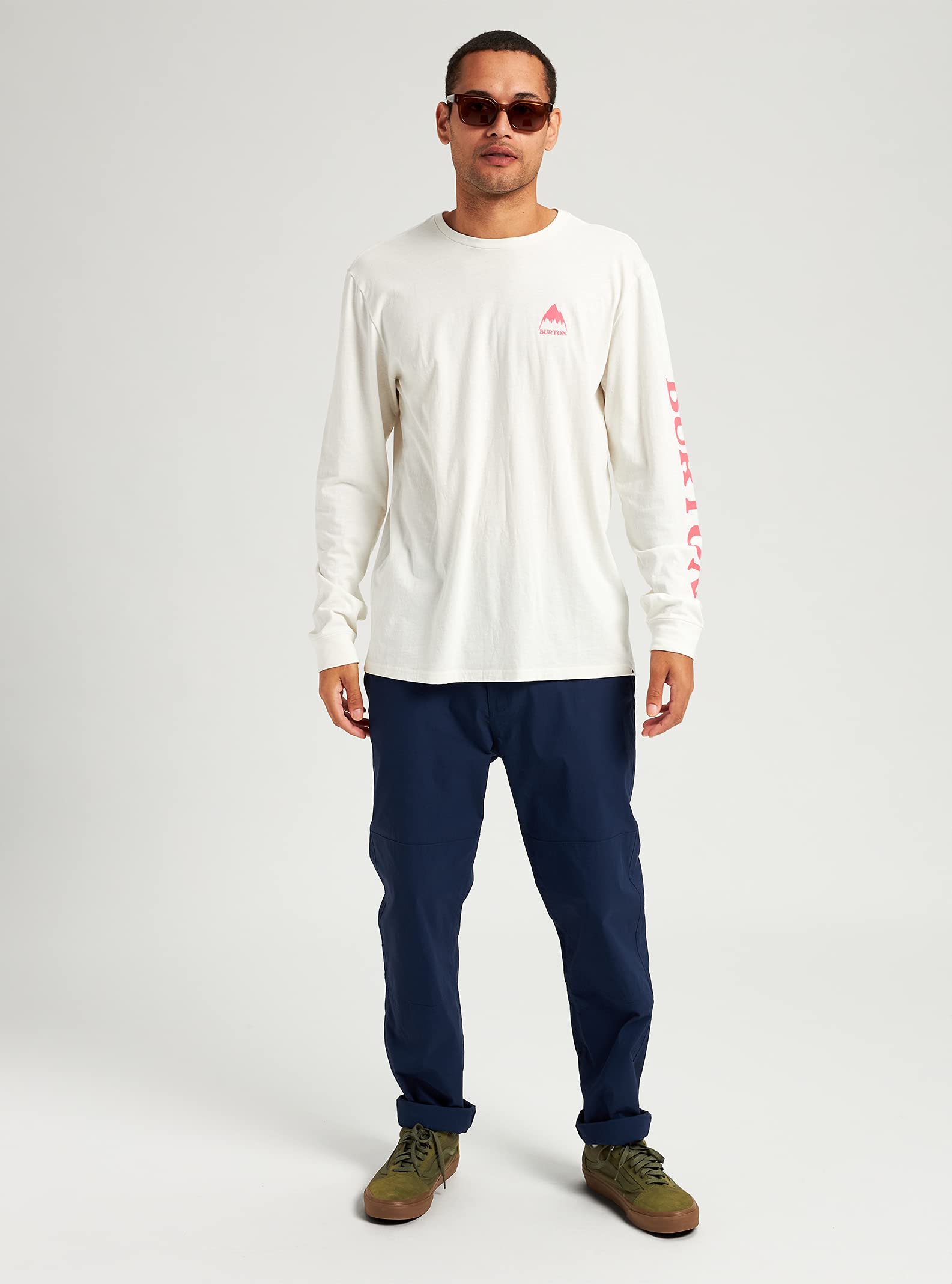 Burton Men's Standard Elite Long Sleeve, Stout White 1, X-Large