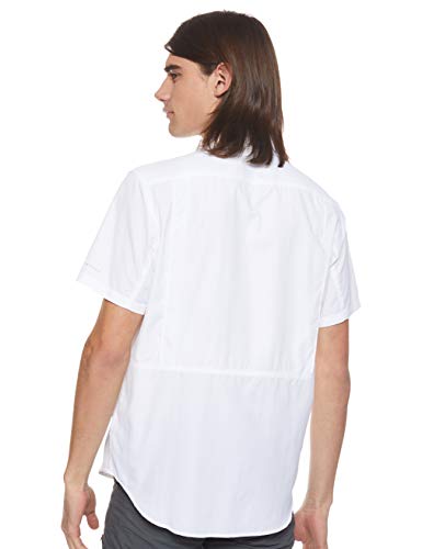 Columbia Men's Silver Ridge 2.0 Short Sleeve Shirt, UV Sun Protection, Moisture Wicking Fabric, White, Medium