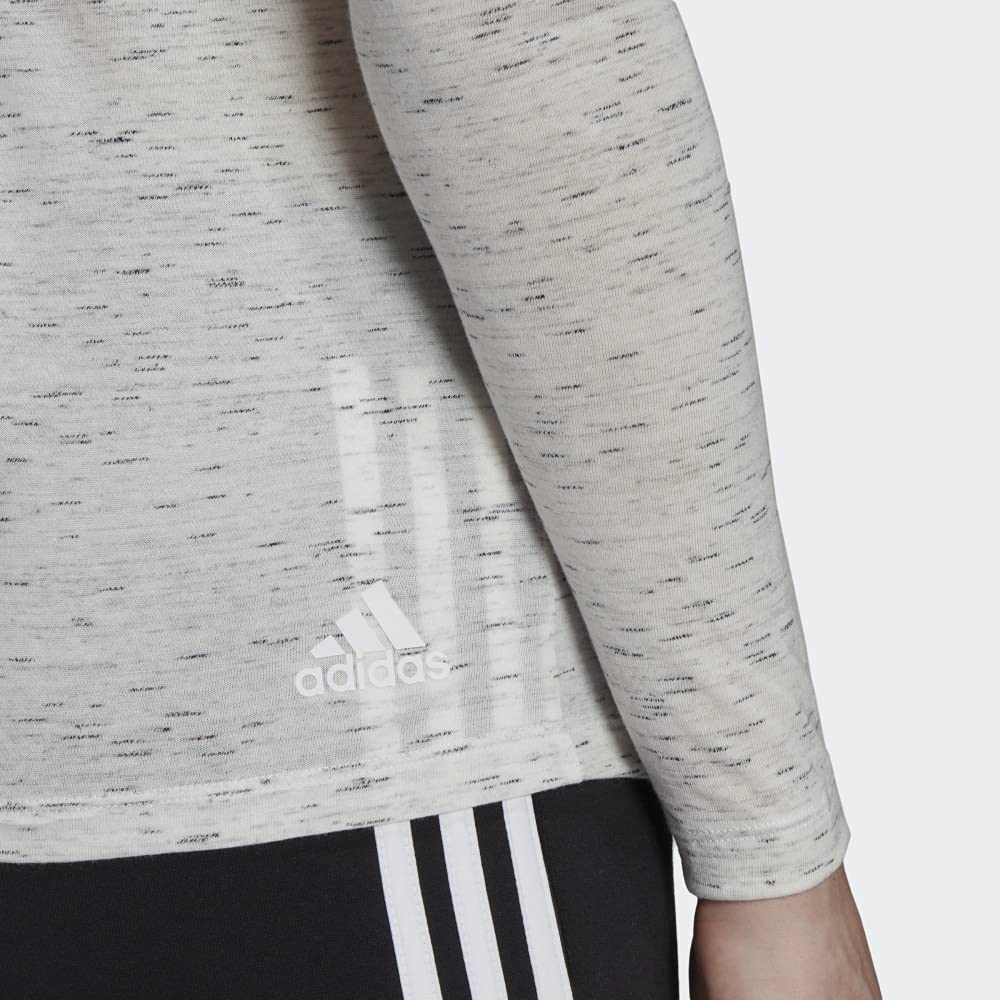 adidas Women's Sportswear Winners 2.0 Long Sleeve, White Melange, X-Large