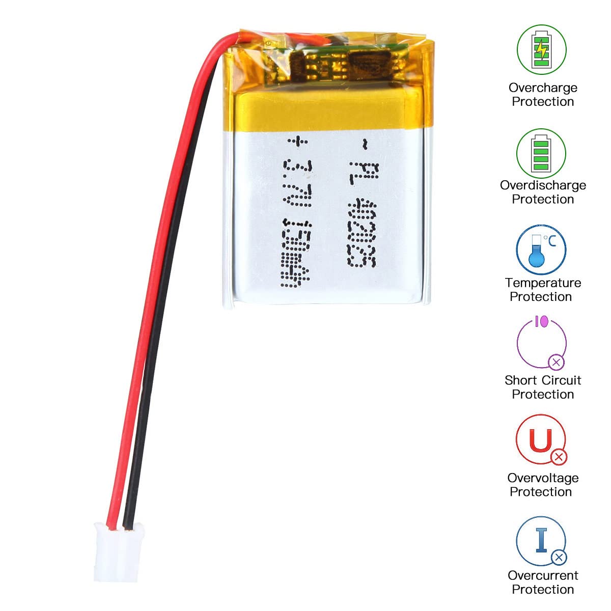 YDL 3.7V 402025 150mAh Lipo battery Rechargeable Lithium Polymer ion Battery Pack with PH2.0mm JST Connector
