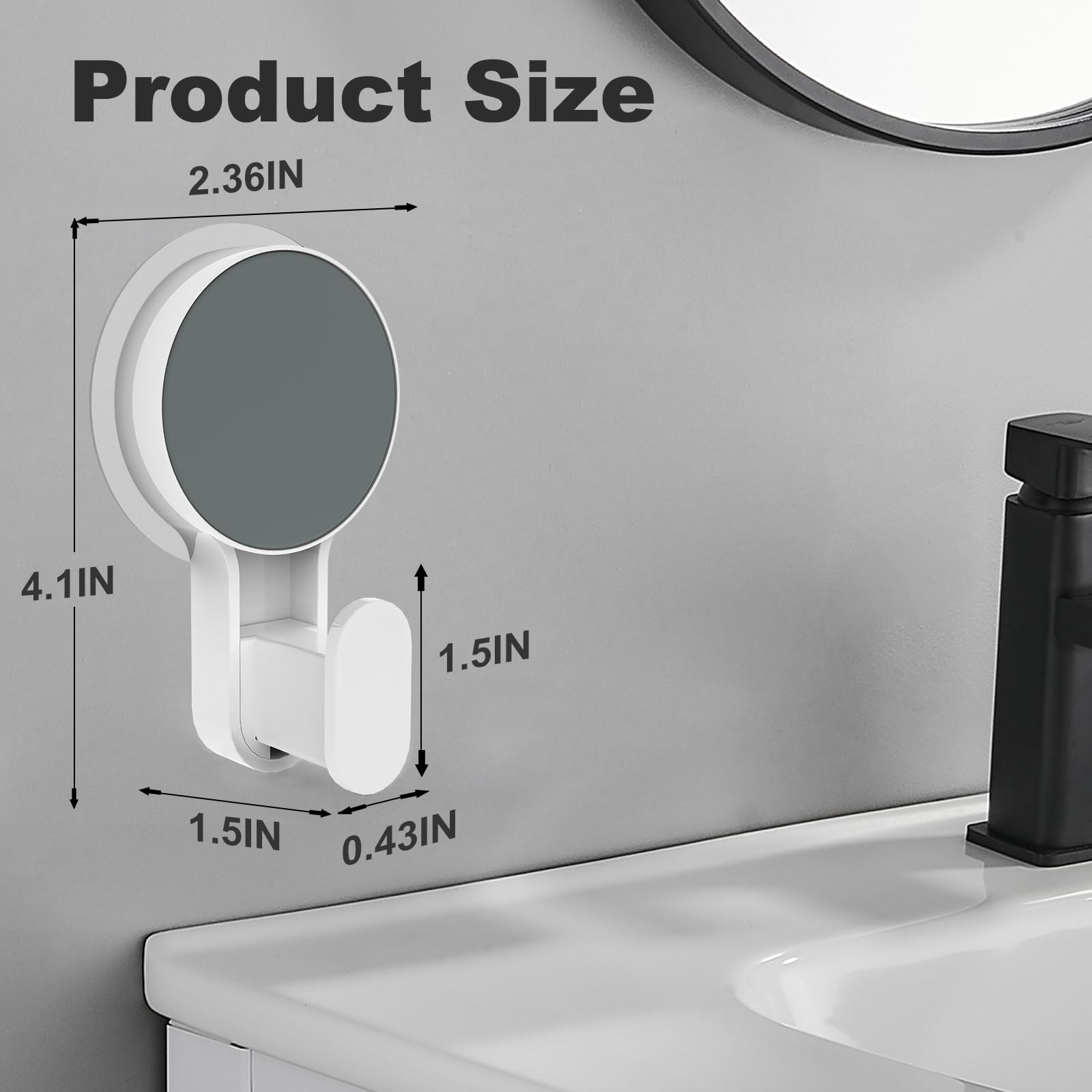 ApexHub Adhesive Wall Hooks2 Pack, Removable Towel Hooks for Bathroom Wall Mounted, No Drill Bathroom Hooks for Towels(White)
