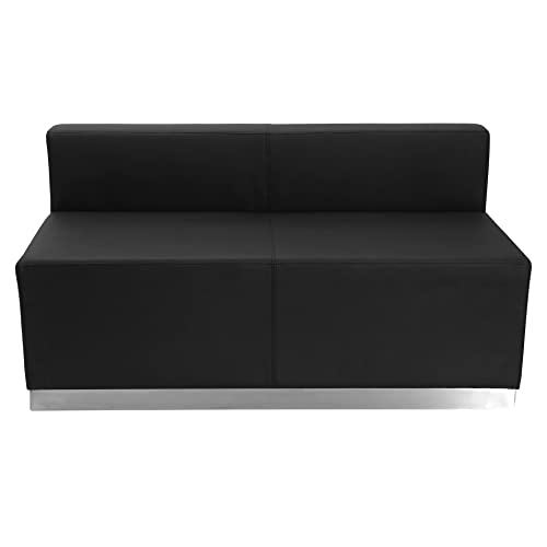 Flash Furniture HERCULES Alon Series Black LeatherSoft Reception Configuration, 15 Pieces