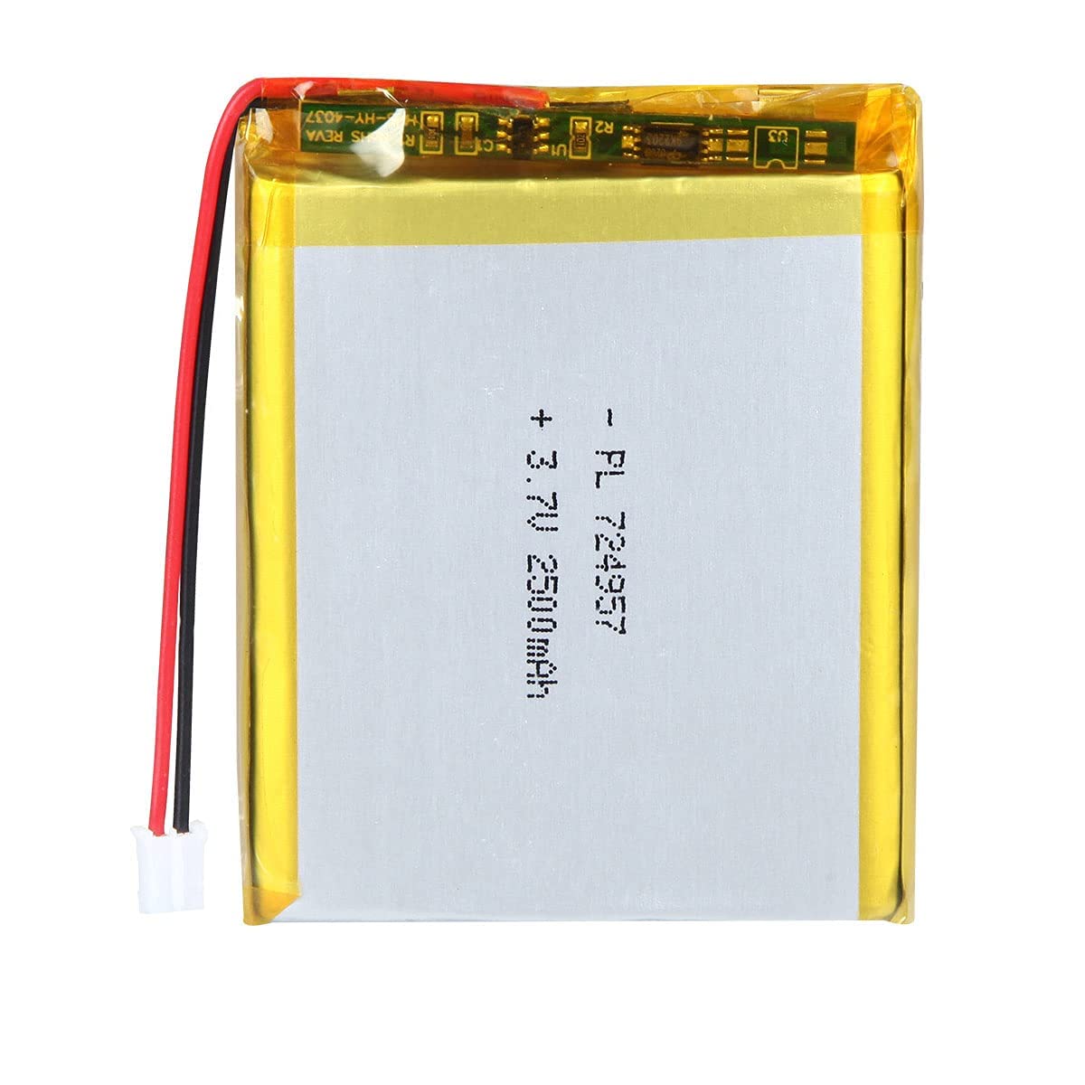 YDL 3.7V 2500mAh 724957 Lipo battery Rechargeable Lithium Polymer ion Battery Pack with PH2.0mm JST Connector