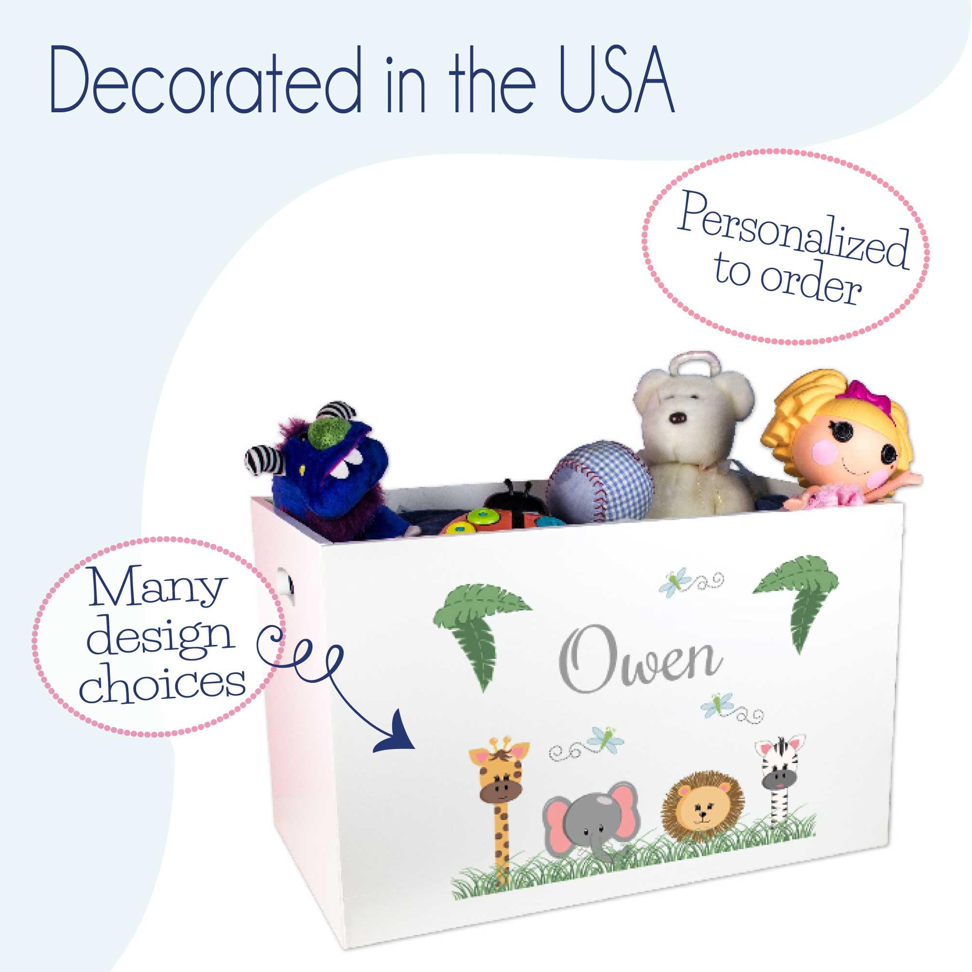 My Bambino Personalized Toy Storage Box and Bin Newborn Gift (Princess)