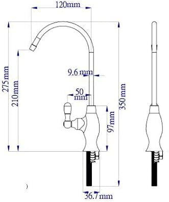 Air Gap 3 Line Lead-Free Reverse Osmosis Faucets Water Filtration(Polished Chrome) NSF Certified