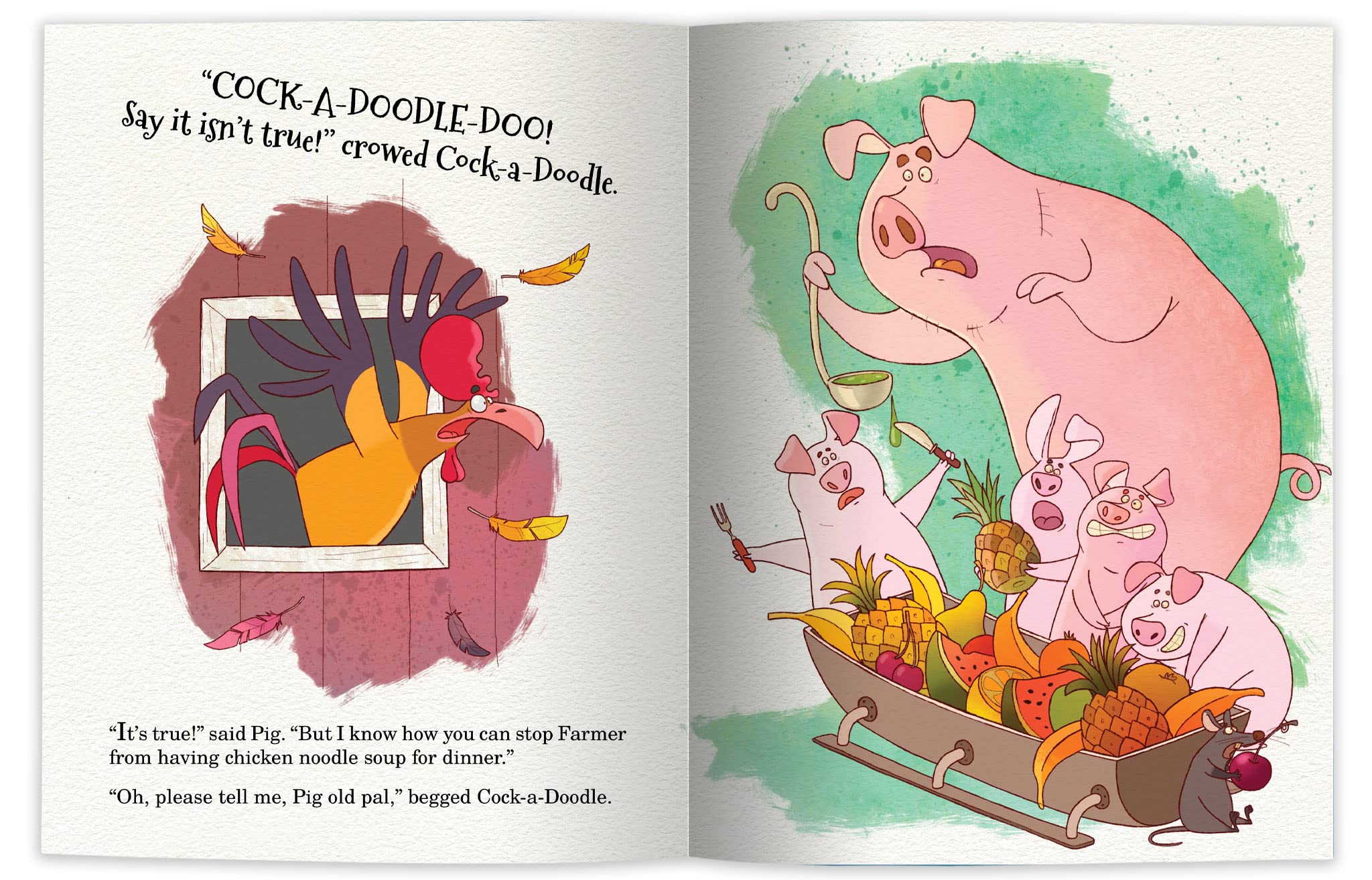 Cock-a-Doodle Chicken Noodle - Childrenās Book for Ages 4-9, A Barnyard Adventure about Learning to Have Kindness and Self-Compassion for Others, Standing Up to Bullying, & Developing Humility