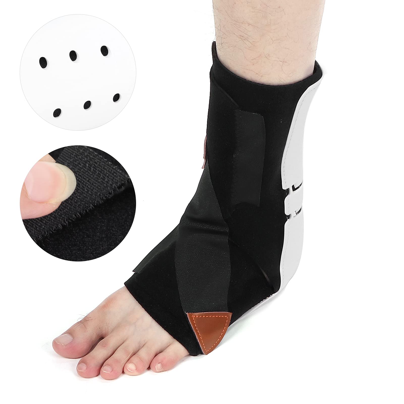 Adjustable Compression Ankle Braces, Breathable Practical Adjustable Ankle Stabilizer for Sports for Most People for Ankle Injuries(Left foot, L)