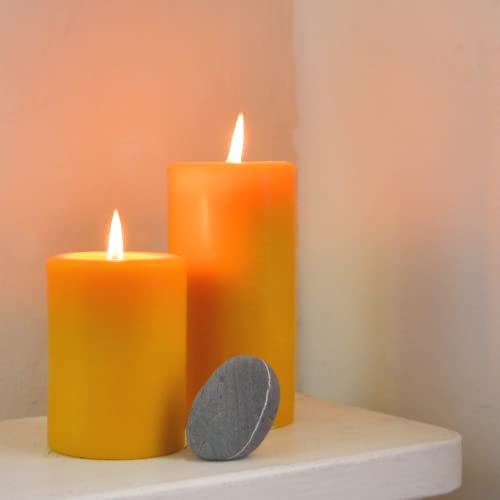 Bluecorn Botanica Beeswax Pillar Candle Scented with Lemongrass, Cassia & Rosemary Essential Oils - 2" x 3"