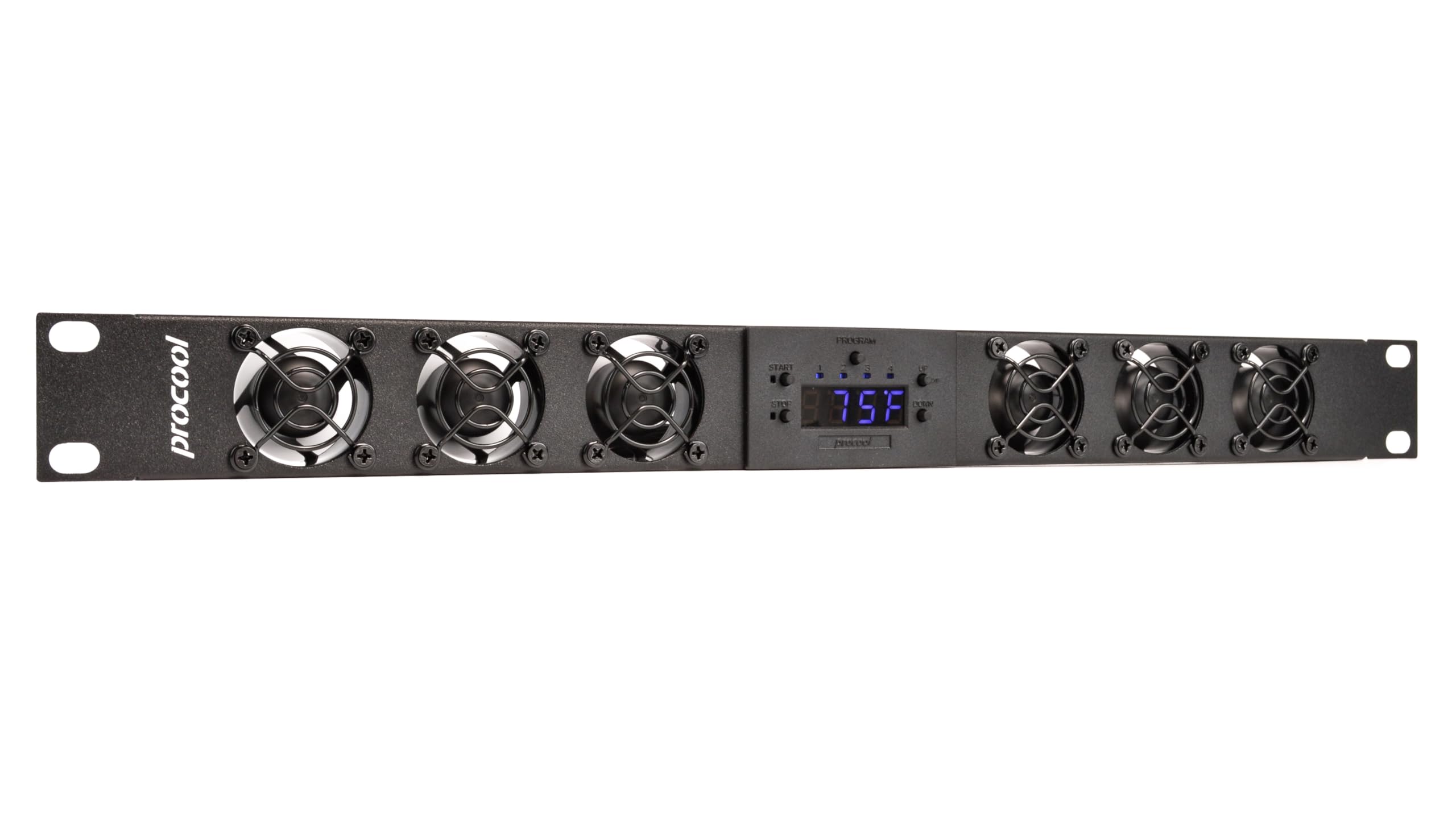 PROCOOL SP640X / 1U Temperature Controlled Silent Rack Fan/Airflow= INTAKE/Home Theater AV Cabinet Cooling Broadcast Server Recording Studio Rack Fan