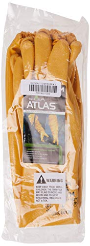 Atlas Glove WG772M 26-Inch Long Sleeve Nitrile Coated Cotton Lined Work Gloves, Medium, White