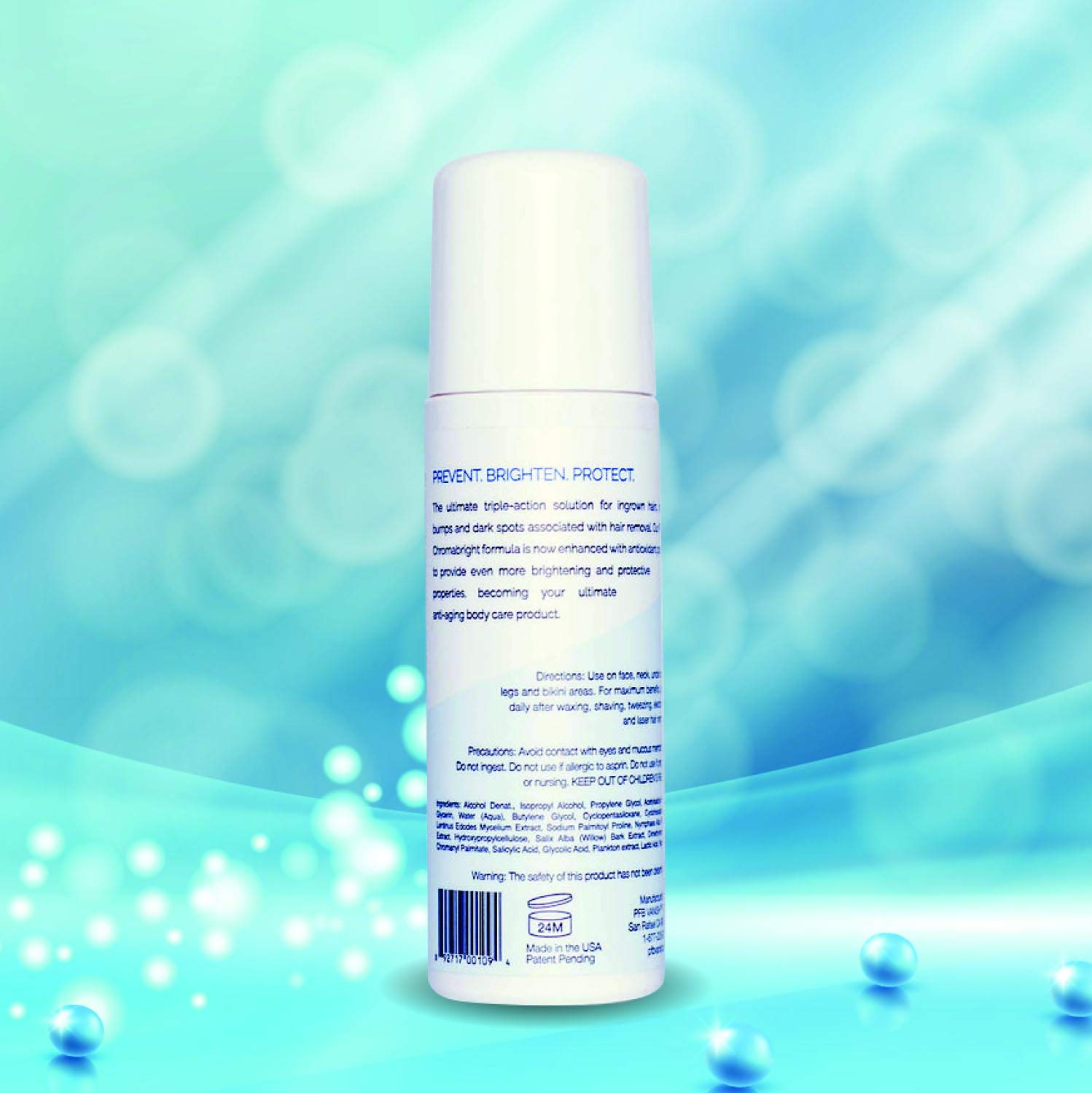PFB Vanish Ultra with Chromabright & Shitake Mushroom, Triple Action Dark Spot Remover, Ingrown Hair & Razor Bump Stopper, Roll-On Skin Care Treatment, 93g β New Formula