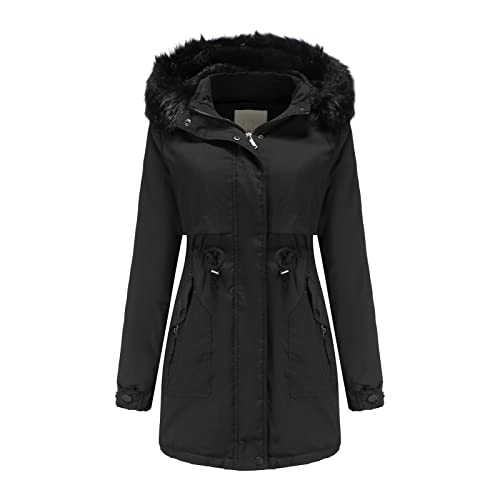Fleece Jacket Plus Size Fuzzy Jackets for Women Fleece Lined Outerwear Coats Color Block Winter Coats Full Zipper Jackets Pocket Chamarras