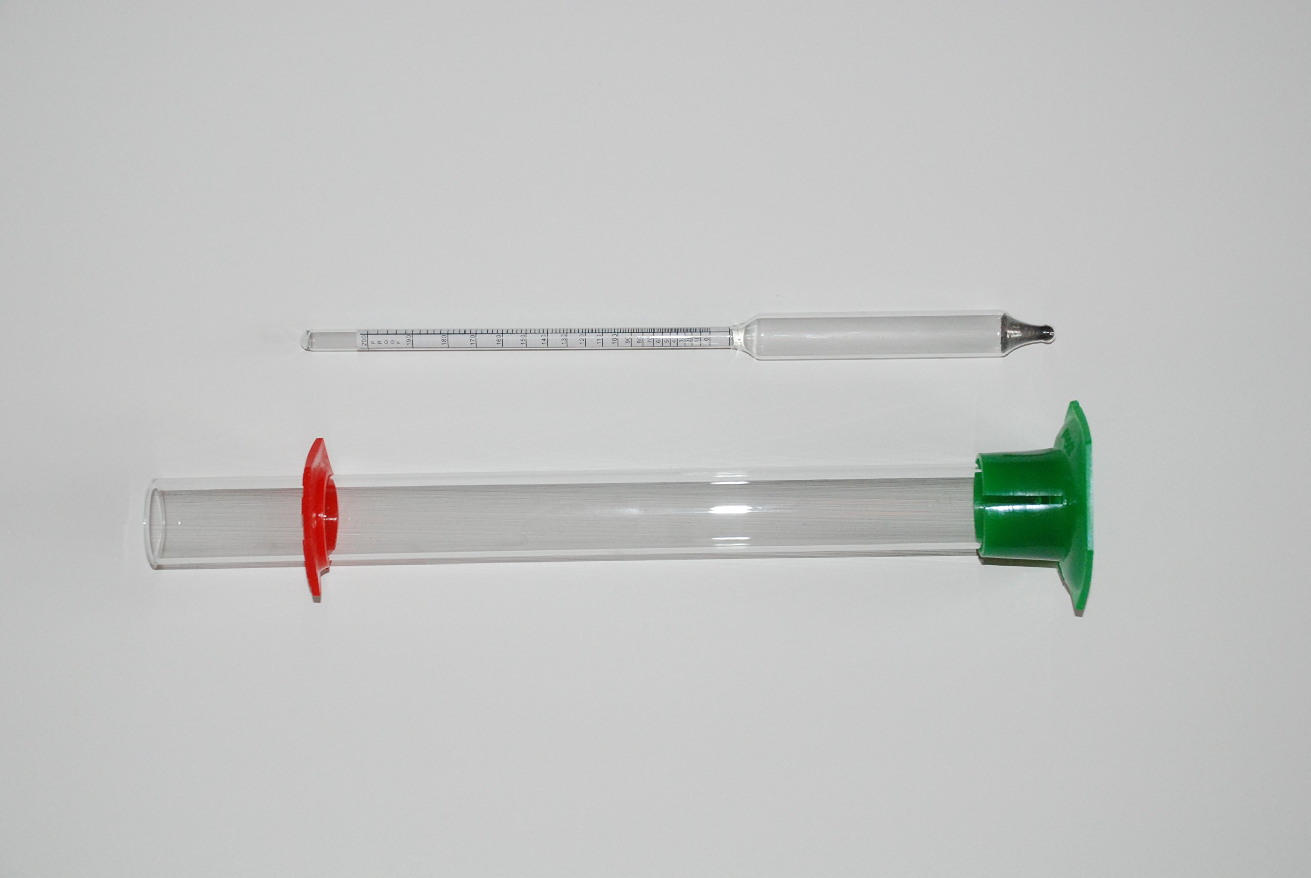 Proof & Tralle Hydrometer with 14" Glass Test Jar