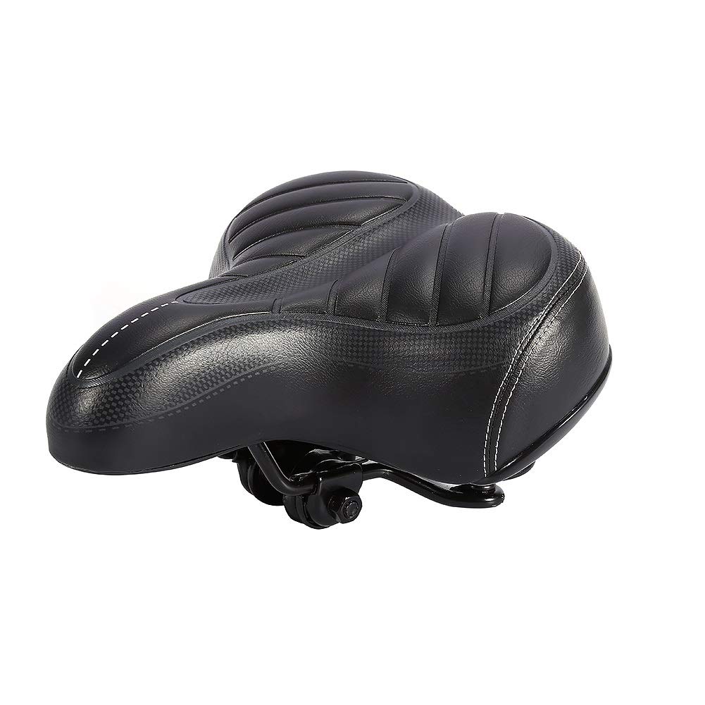 Aeloa Ultra Soft Cushion Thicker Bike Saddle City Bike Saddle Mountain Bicycle Matte Black Seat, 250 mm x 200 mm x 60 mm