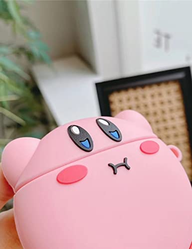 Cartoon Case Compatible with New Apple AirPods (3rd Generation) Case Cover Silicone Shockproof Slim Ultra Thin Cute Protective Case Anti-Fall Headphone Case for New Apple AirPods (Pink Monster)