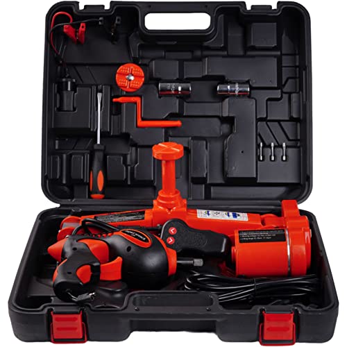 FEANISIFEI Electric Car Jack Kit 3 Ton 12V Electric Car Jack with Impact Wrench Electric Jack for Car SUV Car Emergency Repair Kit