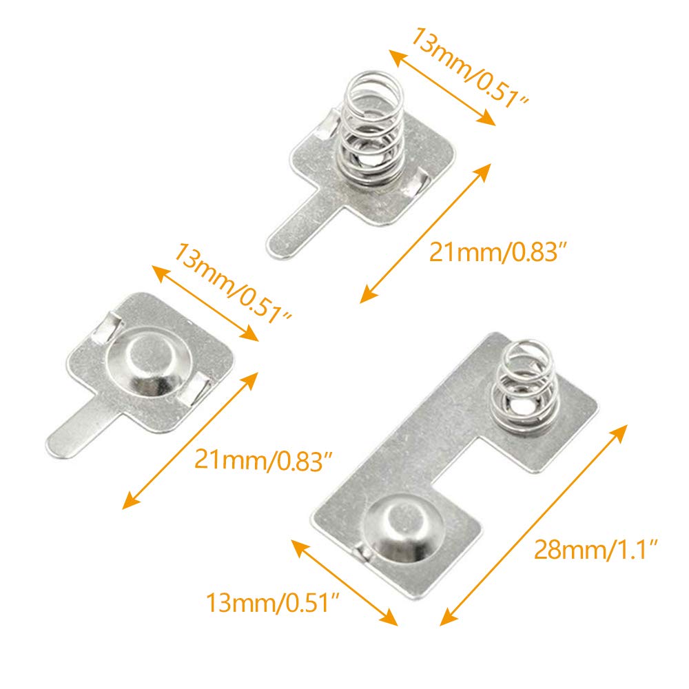 Mecion Spring Contact Plate AA Battery Positive to Negative Conversion 30 Pairs