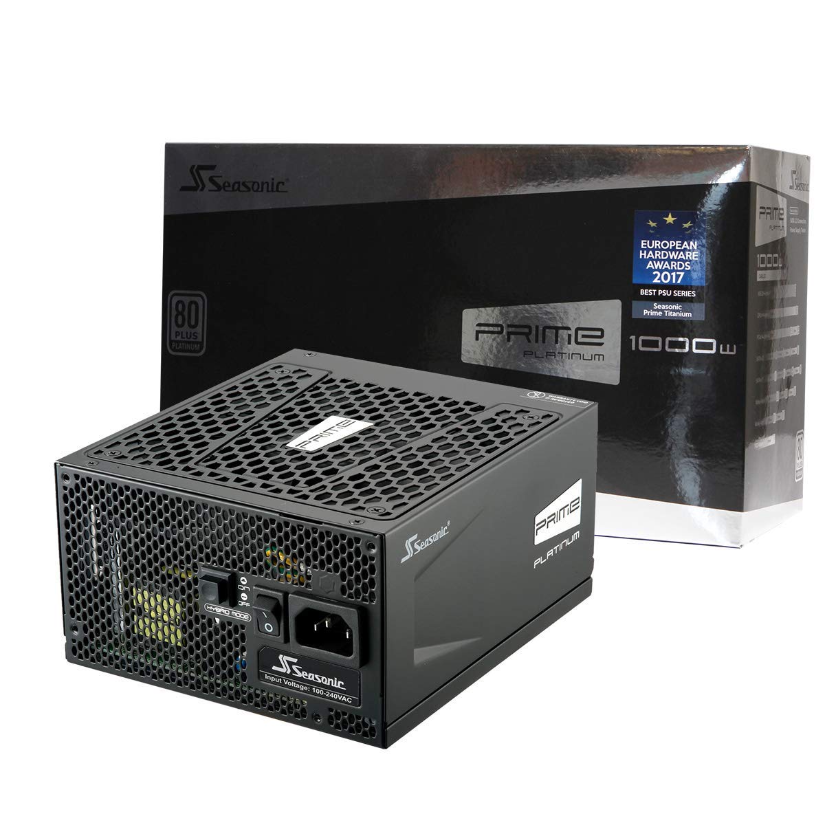 Seasonic PRIME 1000 Platinum SSR-1000PD 1000W 80+ Platinum ATX12V & EPS12V Full Modular 135mm FDB Fan Power On Self Tester Power Supply