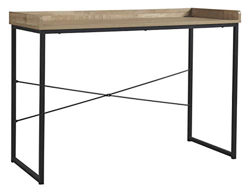 Signature Design by Ashley Gerdanet Casual 43" Sleek Home Office Writing Desk, Beige & Black