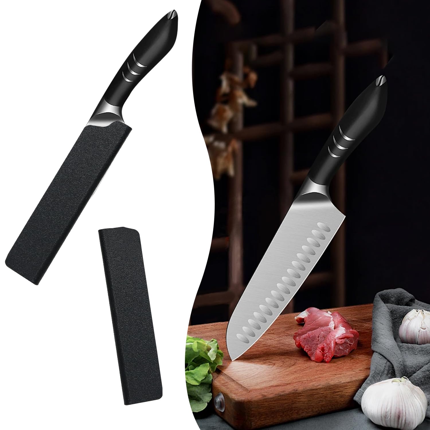 AKZYTUE 3pcs Universal Knife Edge Guards for 3.5'' Paring Fruit Knife, Kitchen Safety Knife Sheath Sleeves ABS Knife Cover Case Knife Blade Protectors