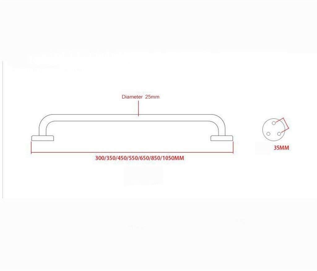 Bathroom Safety Grab Bar, Shower Aids,Safety Grab Rails,Bathroom Support Handle,Pure 304 Stainless Steel Bathtub Armrest,Bathtub,Toilet, Bathroom,Kitchen,Stairway Handrail (Color : Silver, Size : 30