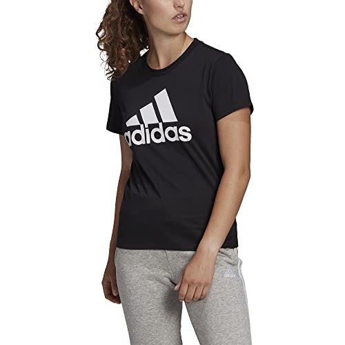 adidas womens Essentials Regular T-shirt Black/White 4X