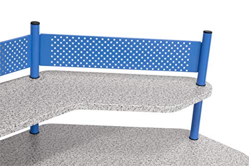 Calico Designs Study Corner Desk, Blue 46"W x 23.5"D x 42.25"H