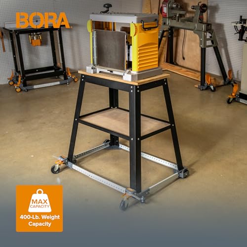 Bora Adjustable Universal Mobile Base Bora Portamate PM-1000. Move Your Heavy Tools and Equipment around Your Shop with Ease and Stability