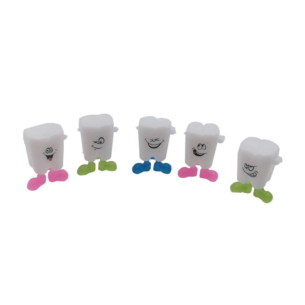 Teeth Storage Box, YOUYA DENTAL Lovely Baby Milk Tooth Fairy Box Tooth Organizer Teeth Saver Box with Expression Case Gift for Kids Keepsake-White(50 Pieces)