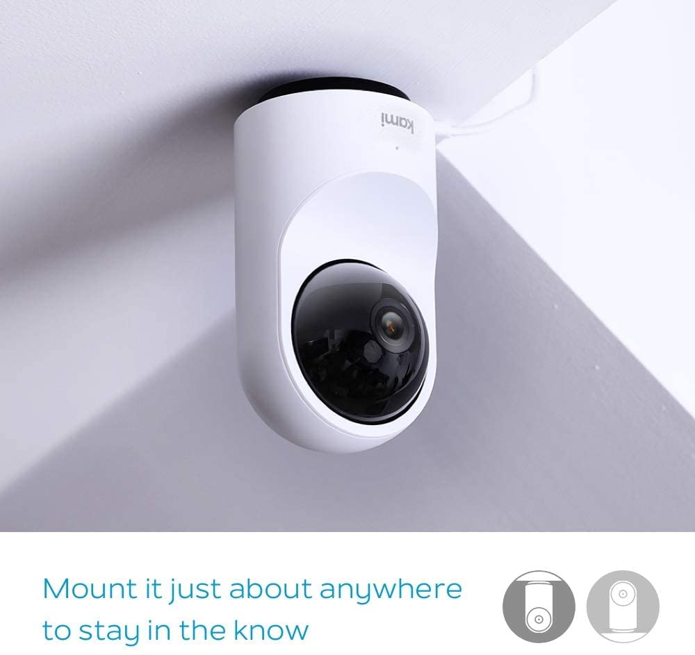 Kami Home Security Camera System 1080P HD Indoor Smart Cam, Motion-Activated with 2.4G/5G Dual-Band Wi-Fi, YI Home APP - Compatible with Alexa and Google Assistant