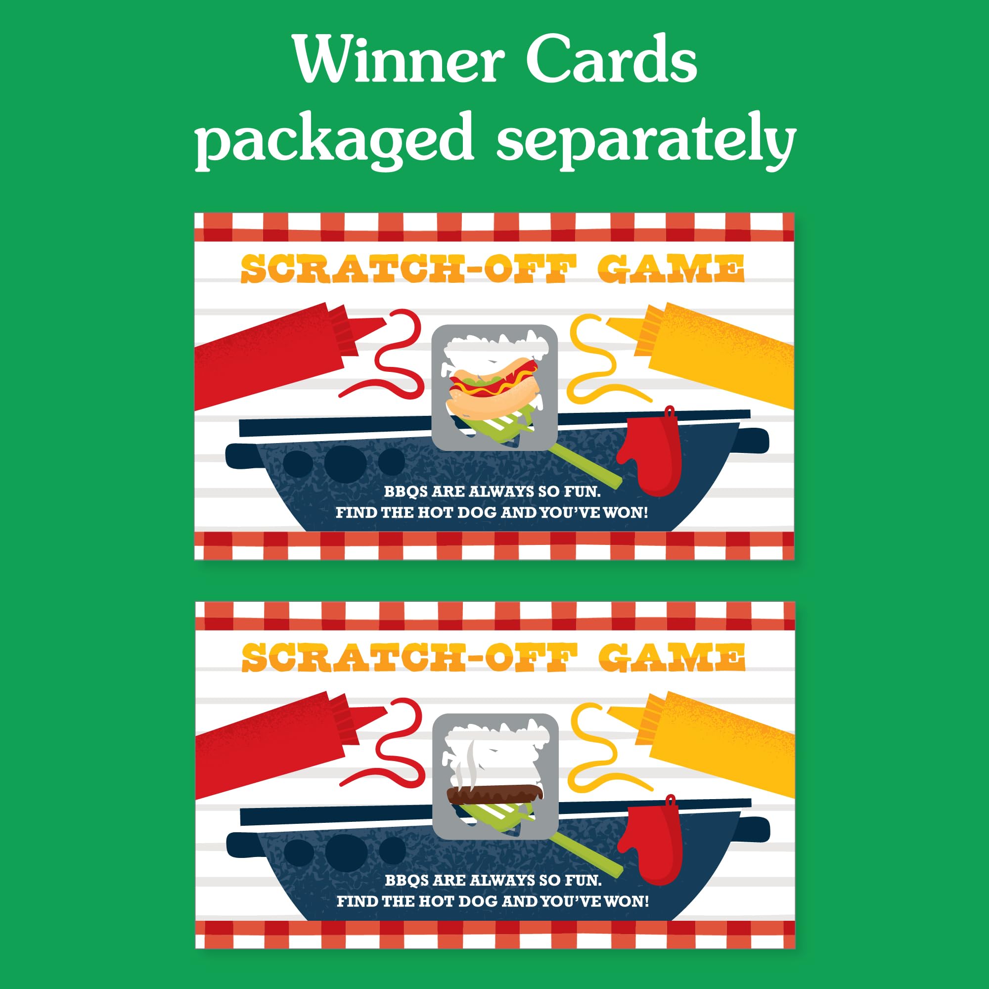 Big Dot of Happiness Fire Up the Grill - Summer BBQ Picnic Party Game Scratch Off Cards - 22 Count