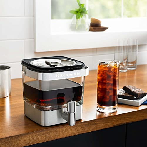 KitchenAid KCM4212SX Cold Brew Coffee Maker-Brushed Stainless Steel, 28 ounce