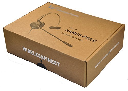 Call Center Headset Headphones Ear Phone + Adjustable Volume + Mute Control for Polycom SoundPoint IP Phone Series, Models 300 301 430 500 501 550 600 601 650 IP Telephone