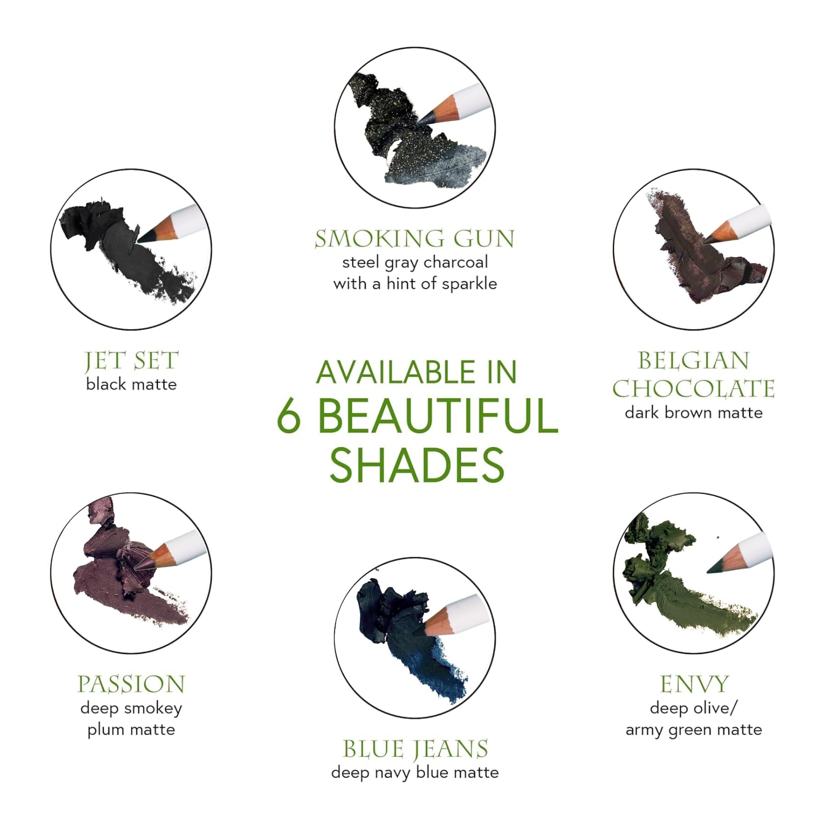 Honeybee Gardens Effortless Eyeliner Pencil in Smoking Gun, Rich Pigmentation, Smooth, Long-Wearing, Vegan, Gluten-Free