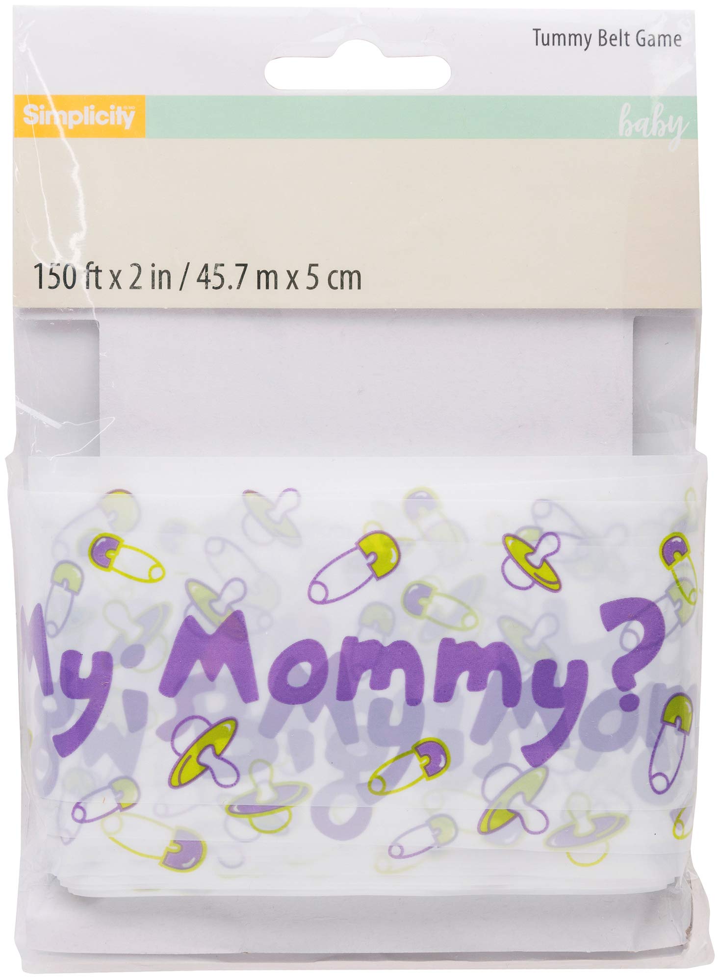 Simplicity Measure Belly Baby Shower Game, 1pc, 150ft L x 0.1'' W x 2''H