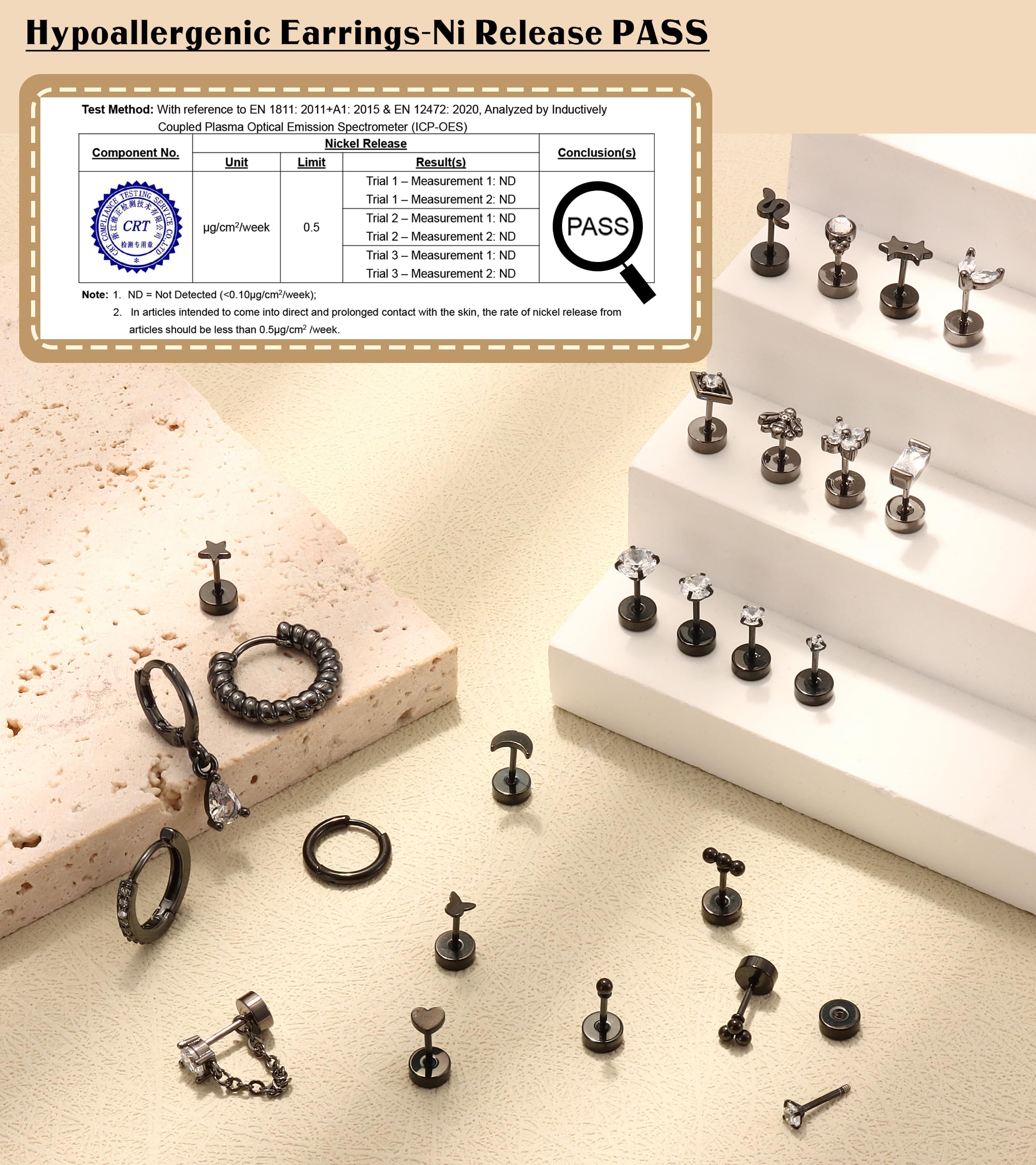 ADRAMATA 24Pairs Flat Back Stud Earrings for Women 20G Tiny Cartilage Earrings Stainless Steel Stud Earrings Set Comfortable Cartilage Piercing Screw Back Earrings Silver