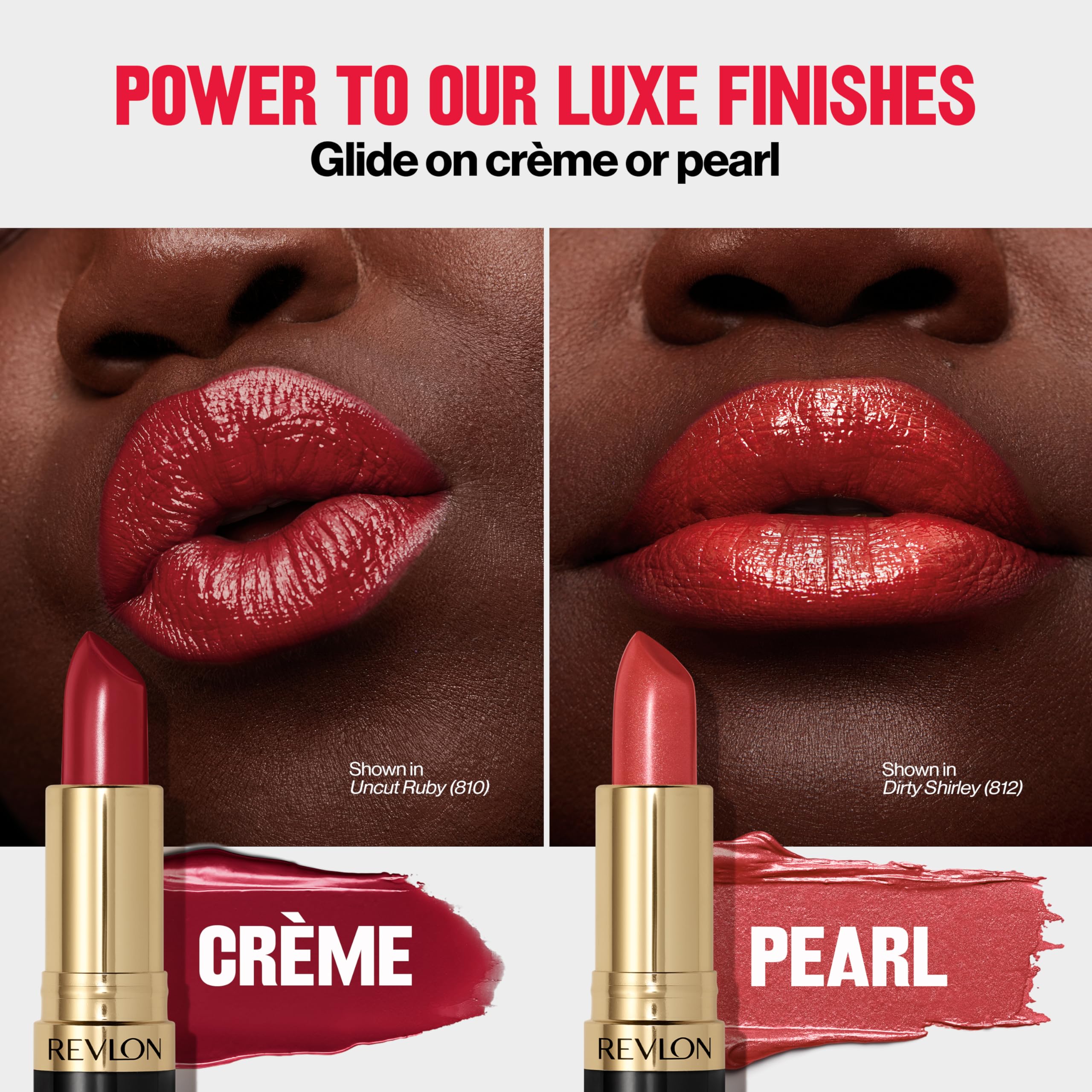 Revlon Lipstick, Super Lustrous Lipstick, Creamy Formula For Soft, Fuller-Looking Lips, Moisturized Feel in Berries, Plumalicious (465) 0.15 oz