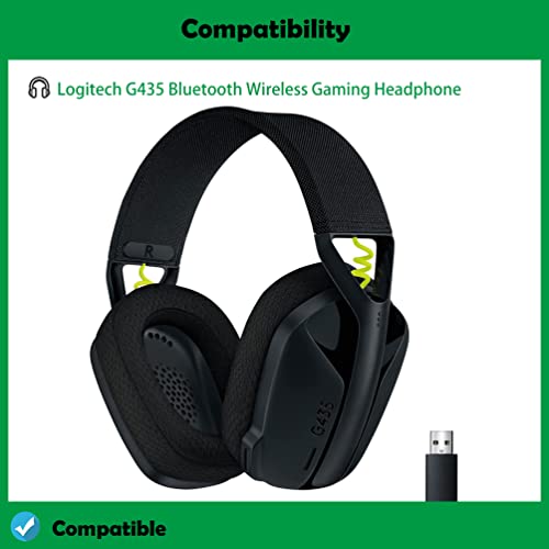 DowiTech Noise Isolation Headphone Earpads Headset Replacement Ear Pads Compatible with Logitech G435 Bluetooth Wireless Gaming Headphone