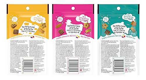 Friskies Party Mix Crunch Variety Pack (6 Fun Flavors 2.1 oz each) - Picnic, Beachside, Cheezy Craze, Original, California Dreamin', and Meow Luau