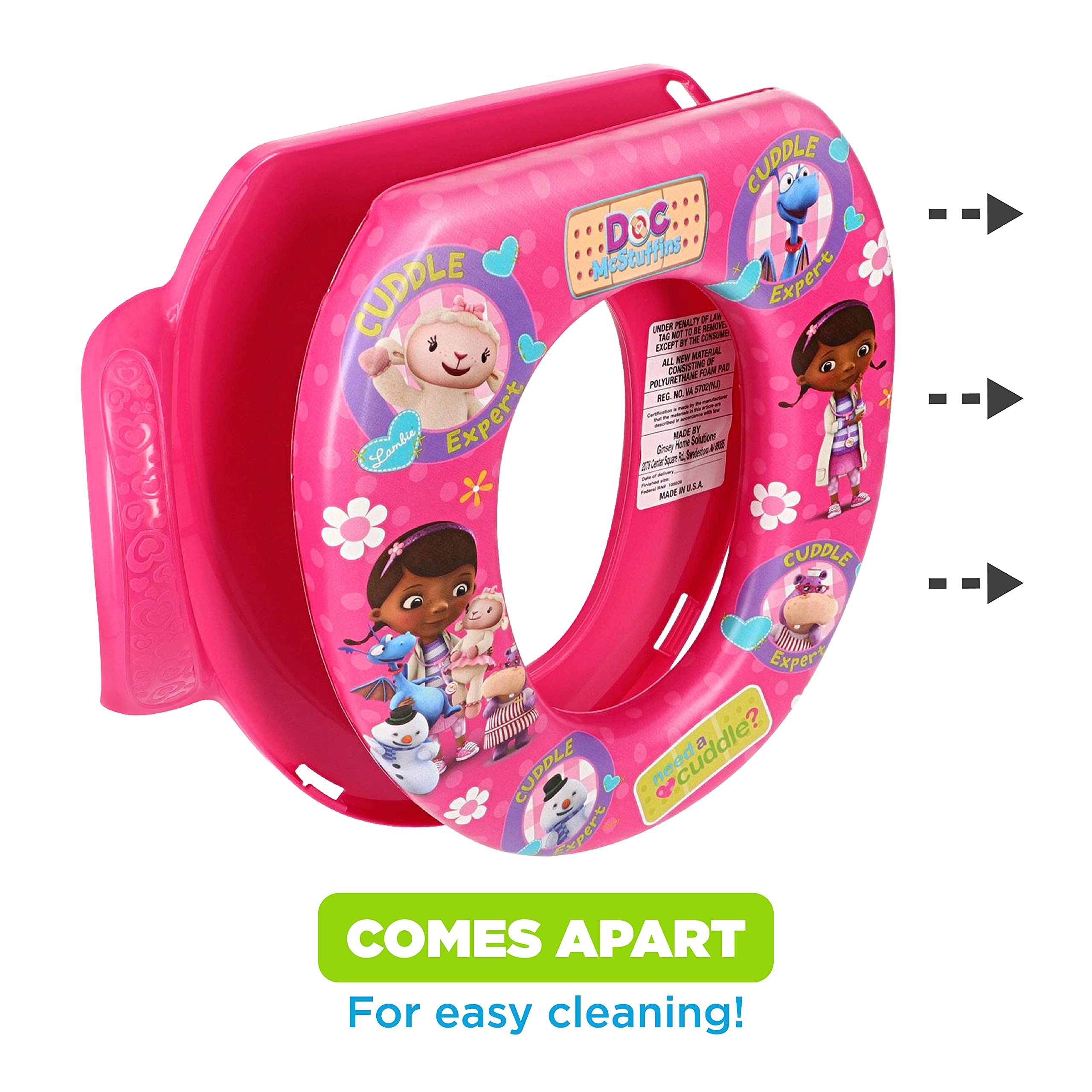 Ginsey Disney Doc McStuffins"Need A Cuddle" Soft Potty Seat, Multicolor